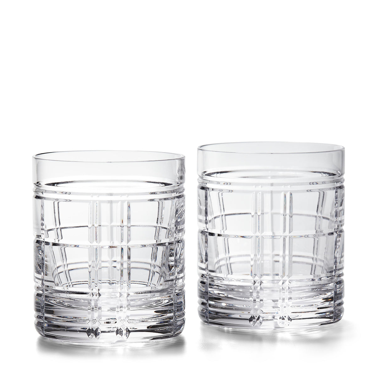 Hudson Plaid Dof Glasses Set Of 2